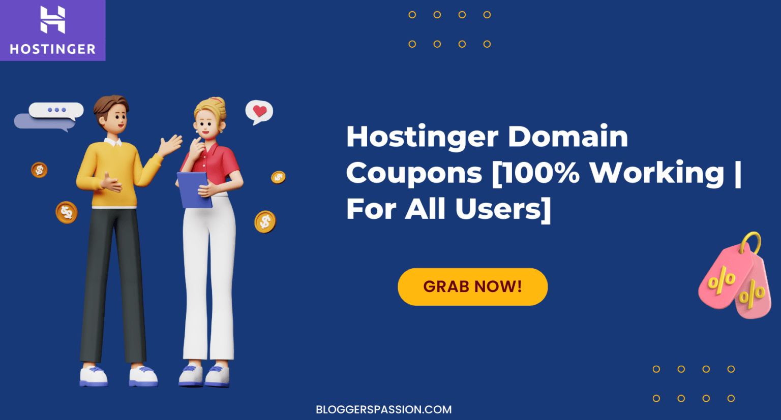 Hostinger Domain Coupon Code Oct 2025 [Up to 97% OFF]
